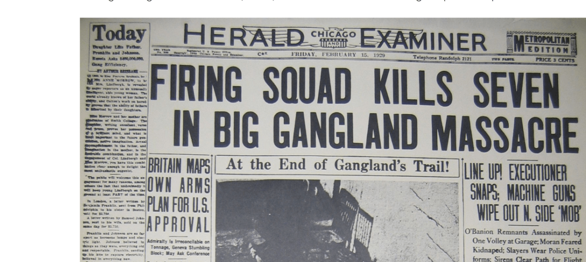 The Saint Valentine’s Day Massacre – 14th Feb 1929